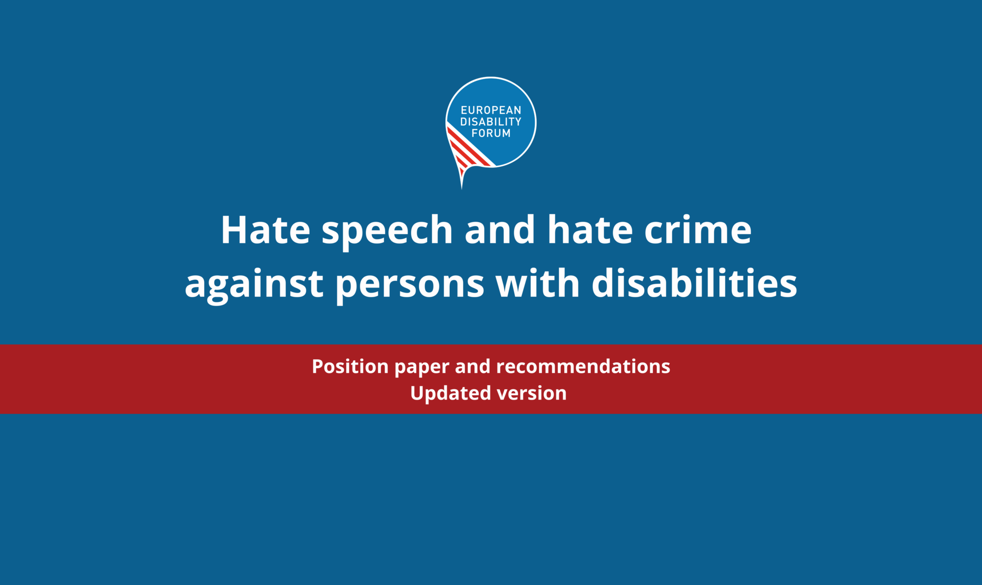 Hate speech and hate crime against persons with disabilities - Updated ...